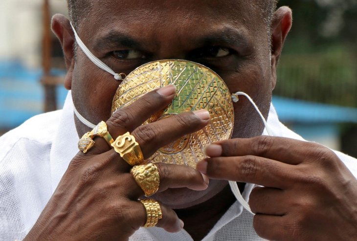 Rich Indians Wear Pricey Face Masks Made From Gold To Diamond ...